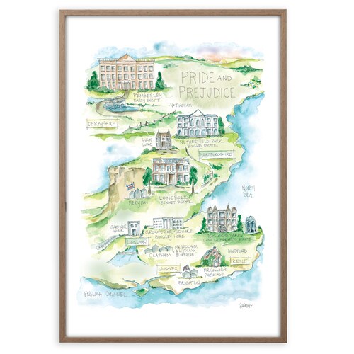 Anne of Green Gables and Avonlea Watercolor Map Art Print | Etsy