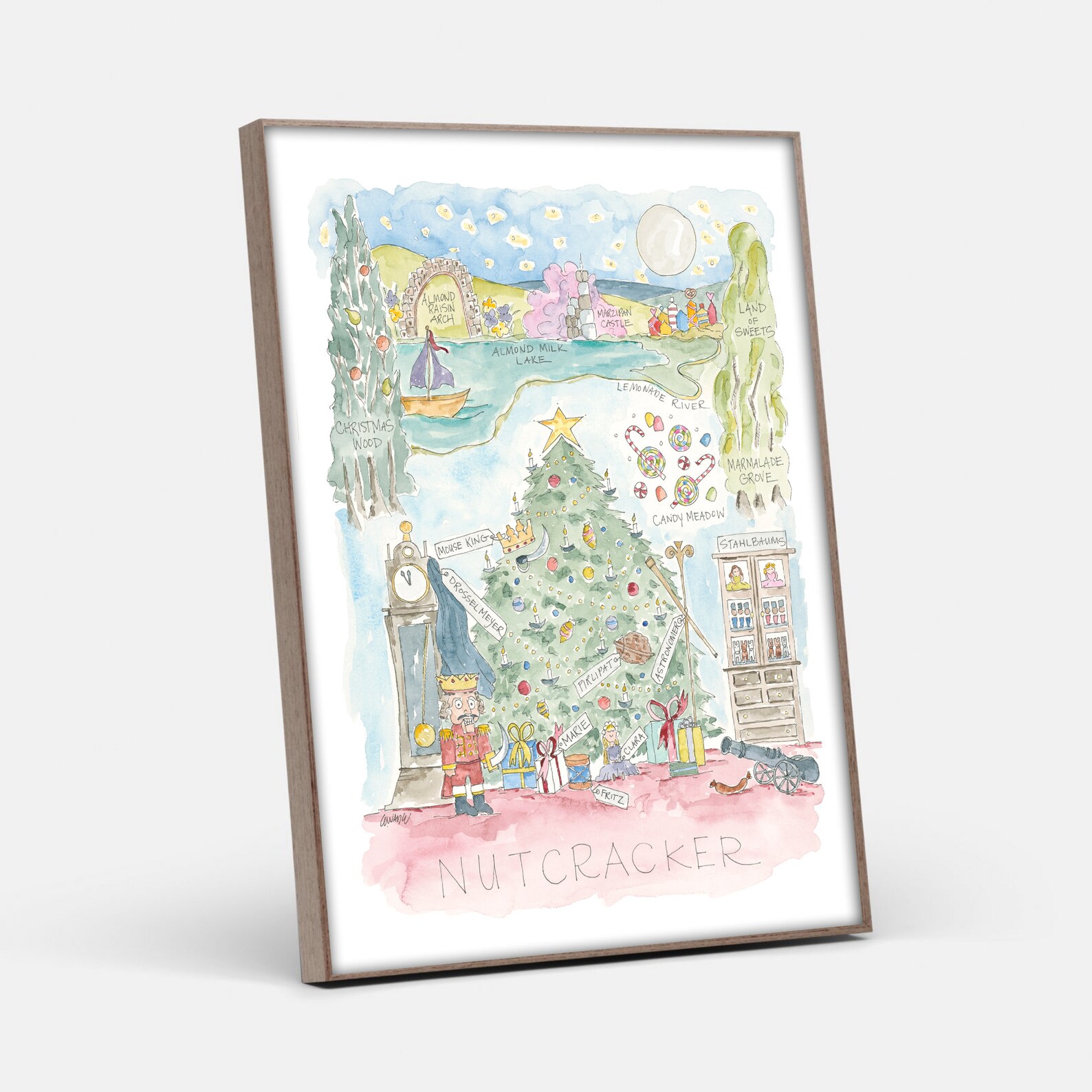 Nutcracker Watercolor Map Art Print - Etsy