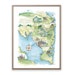 Peter Rabbit Watercolor Map Art Print Easter - Etsy