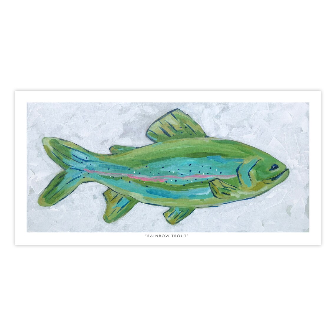 Rainbow Trout Fish Art Print Painting - Etsy