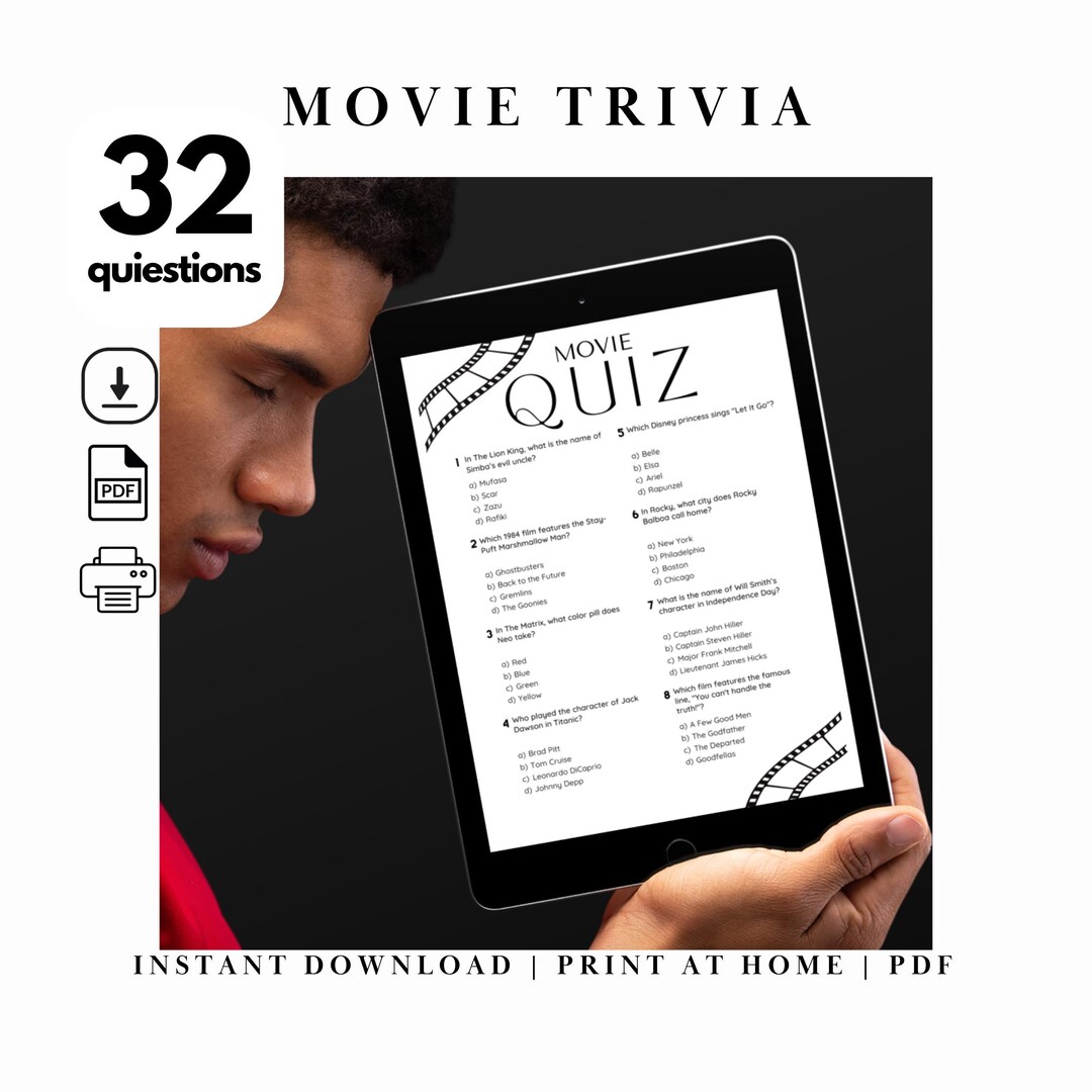 Movie Quiz Game - Fun Trivia for Film Lovers, Family Game Night ...