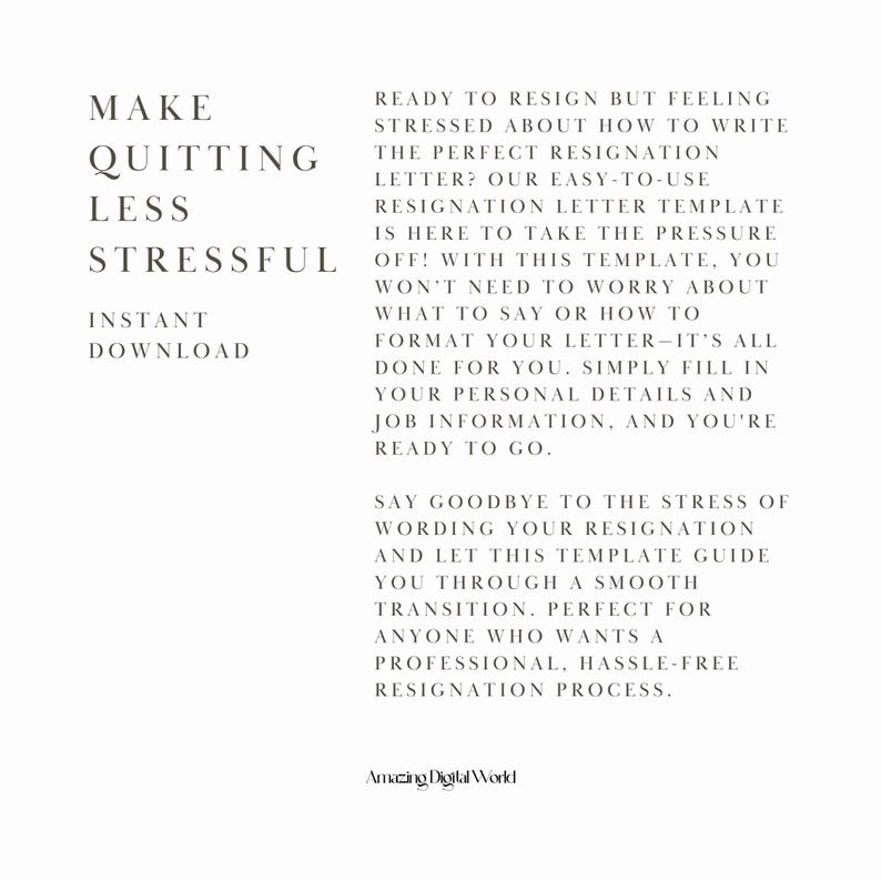 Resignation Letter Template | Google Docs, Microsoft Word & Canva ...