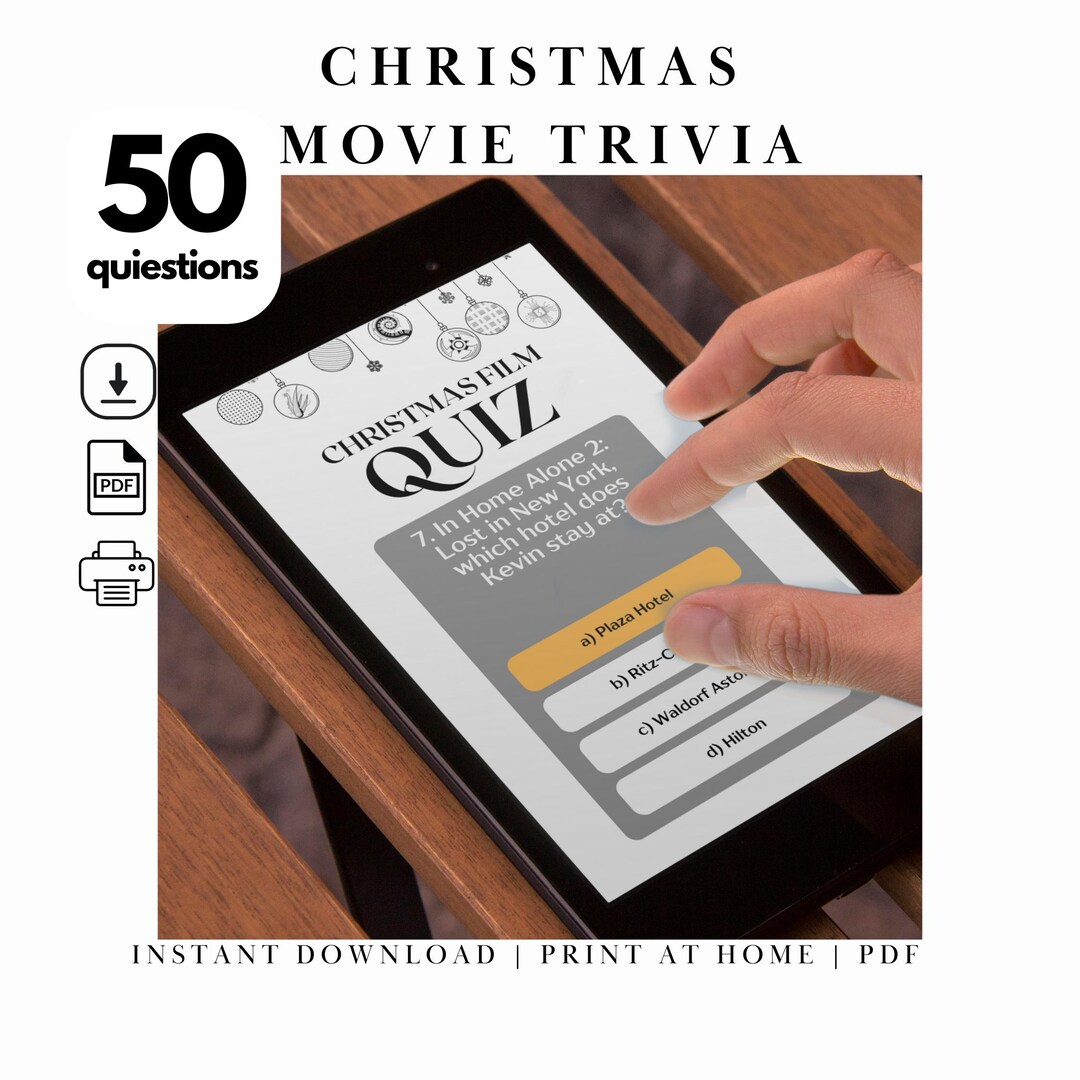 Christmas Film Trivia Game | 50 Fun Quiz Questions | Christmas Movie ...