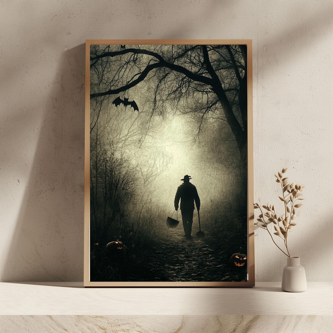 Halloween Haunted Forest Digital Print | Scary Wall Art & Spooky Home ...