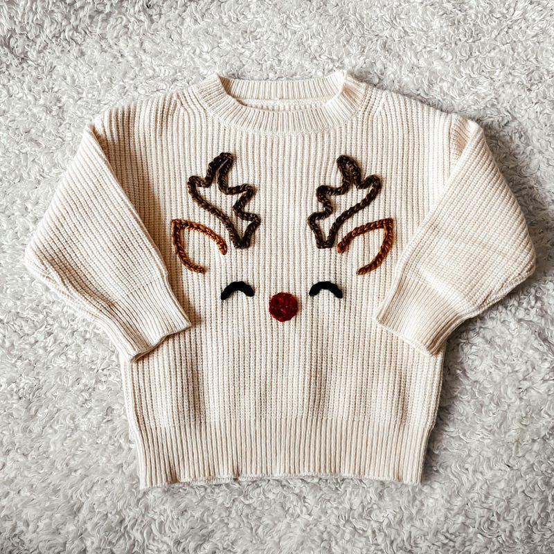 Reindeer Sweater - Etsy