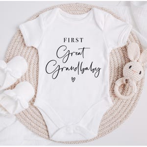 First Great Grandbaby Bodysuit - Great Grandparents Gift - Pregnancy ...
