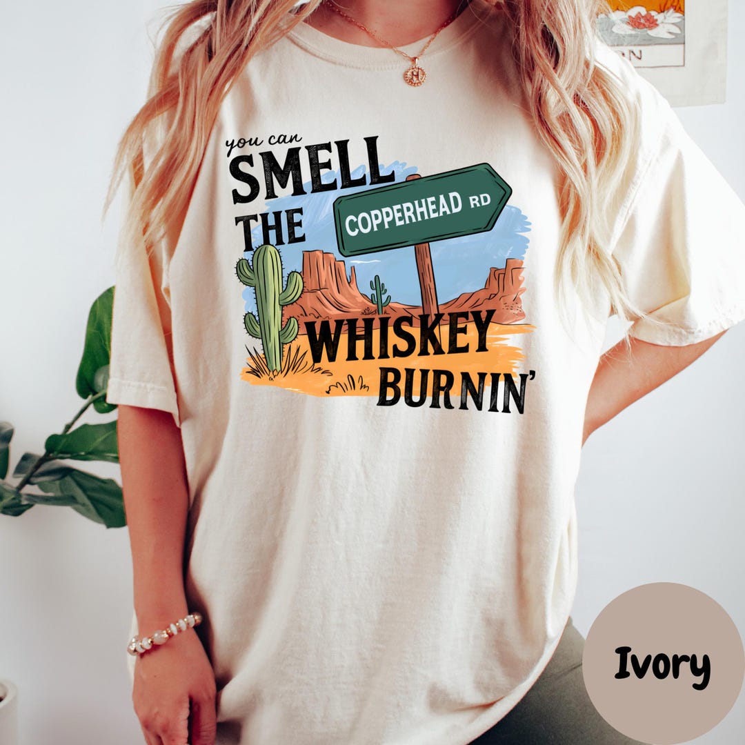 Copperhead Road Shirt, Country Music Tee, Whiskey Burnin’ Graphic T ...