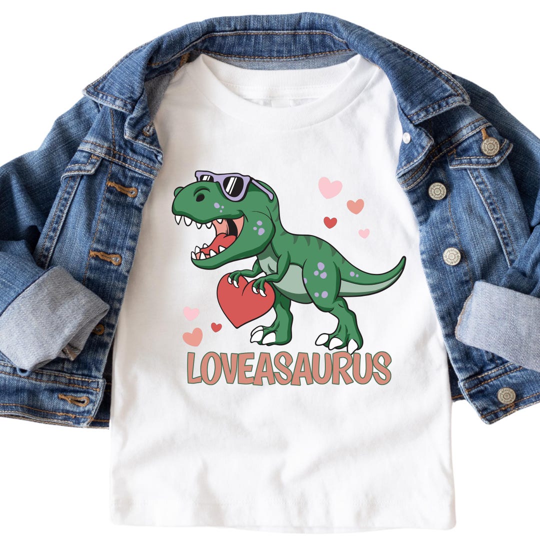 Loveasaurus Dinosaur Valentine Shirt Baby, Toddler, Youth Sizes Boys ...