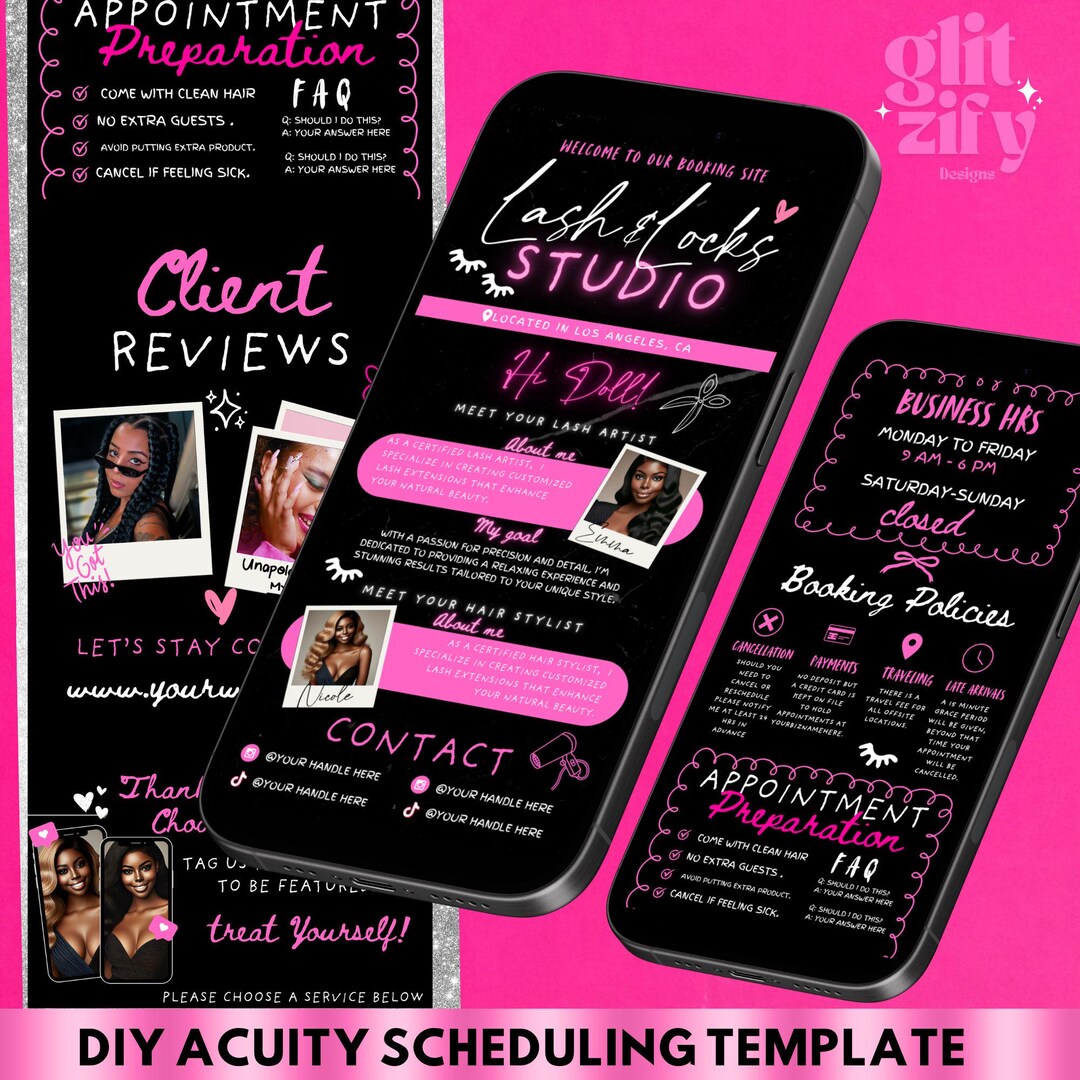Hand Drawn Scribble Acuity Scheduling Template,booking Website Template ...