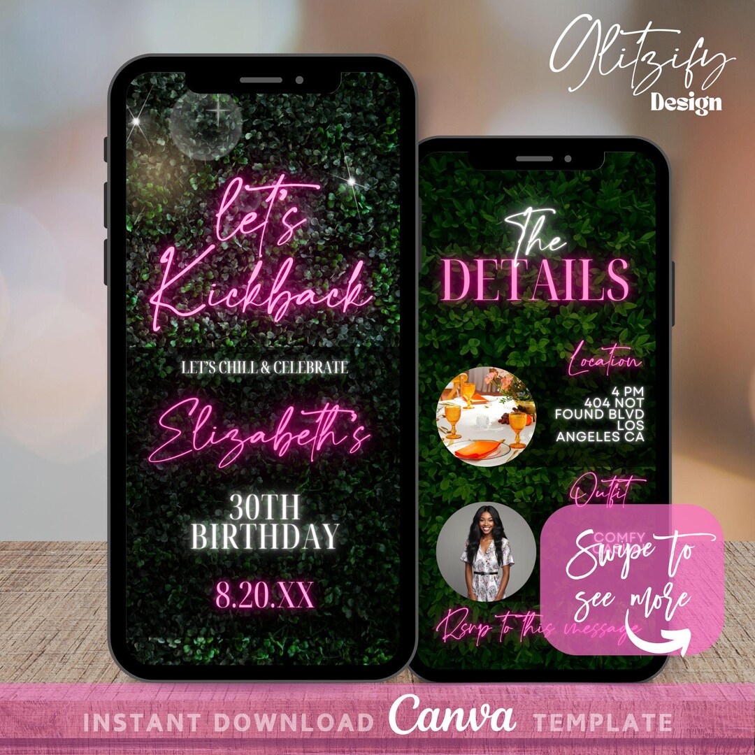 Animated Birthday Kickback Invitation: BBQ Party Template (digital ...