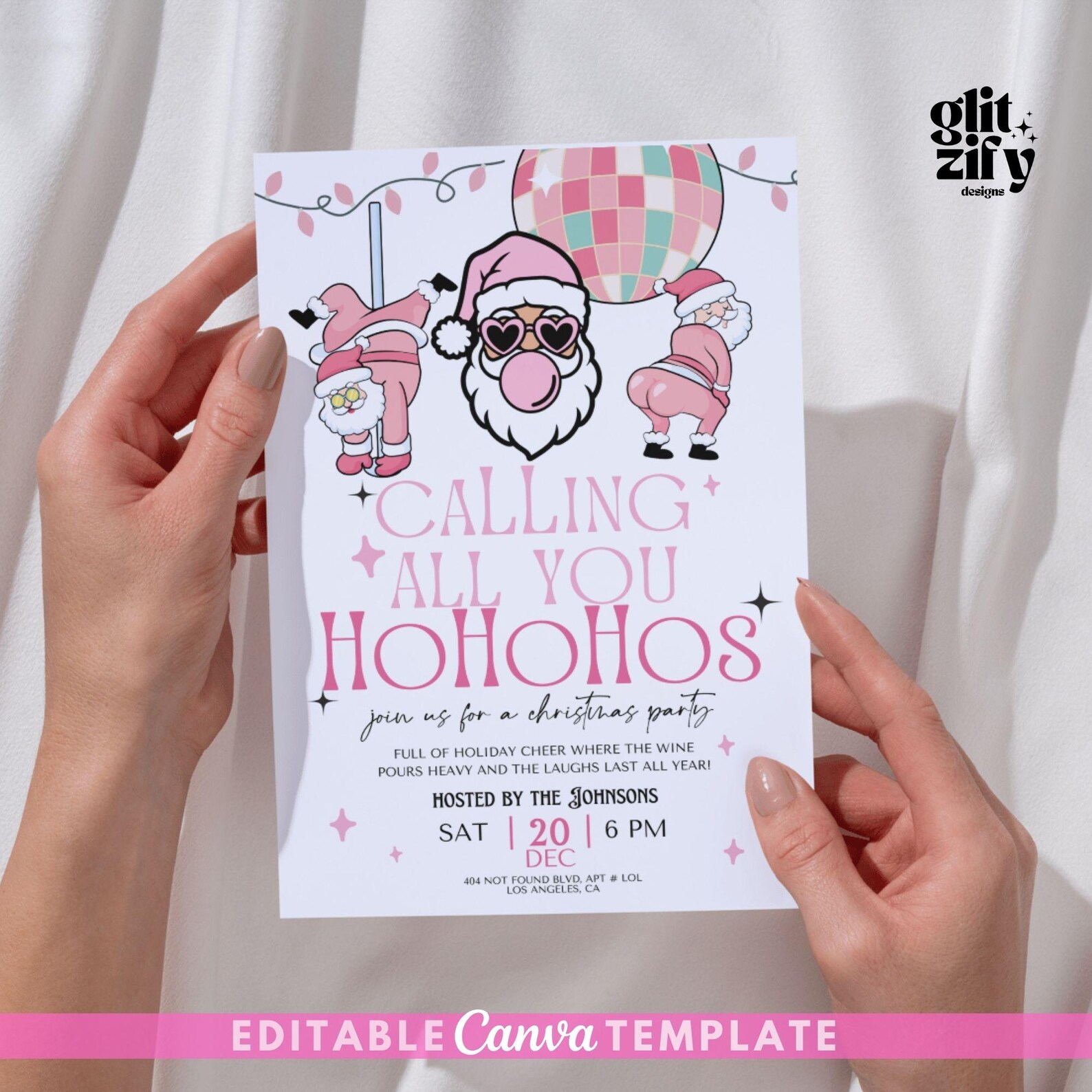 Calling All You Ho Ho Hos Invitation,christmas Girls Night Invite,funny ...