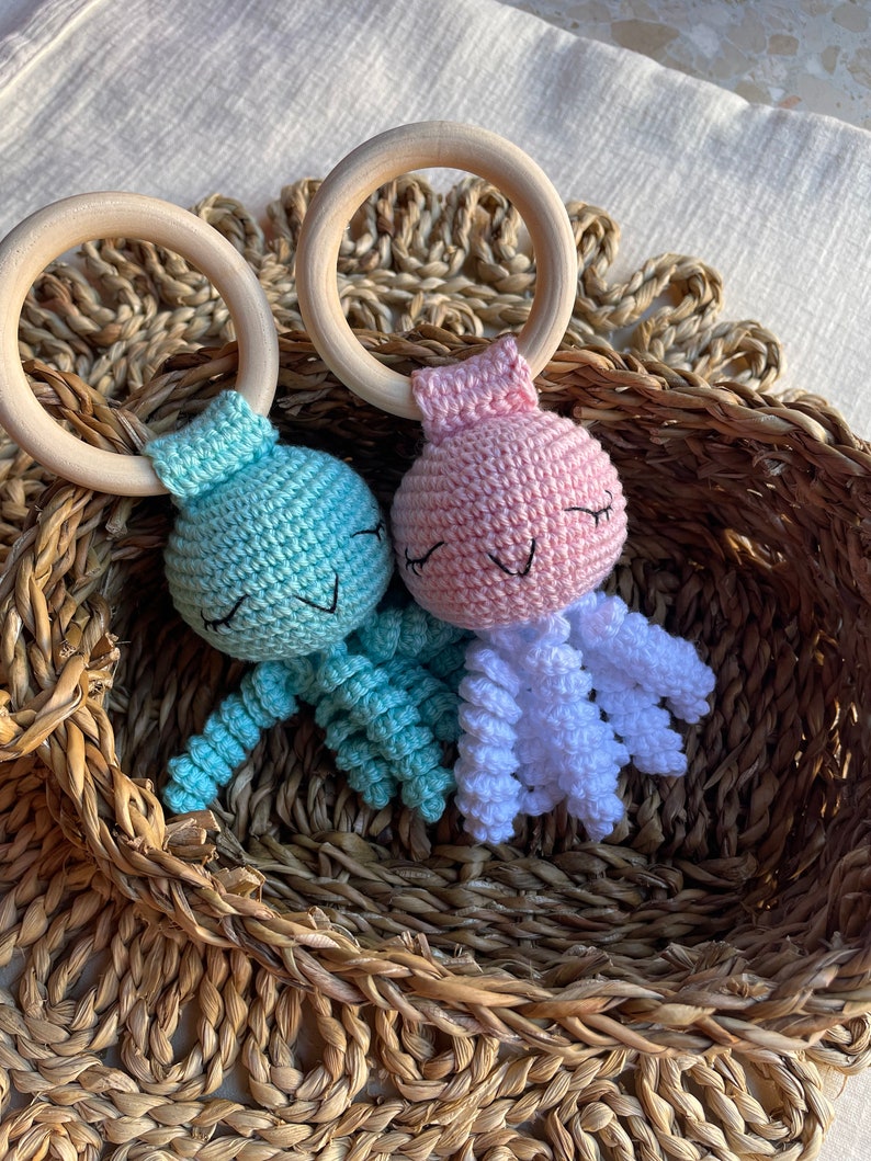 Octopus Rattle Crochet Pattern: Beginner-friendly Baby Toy (PDF Pattern ...