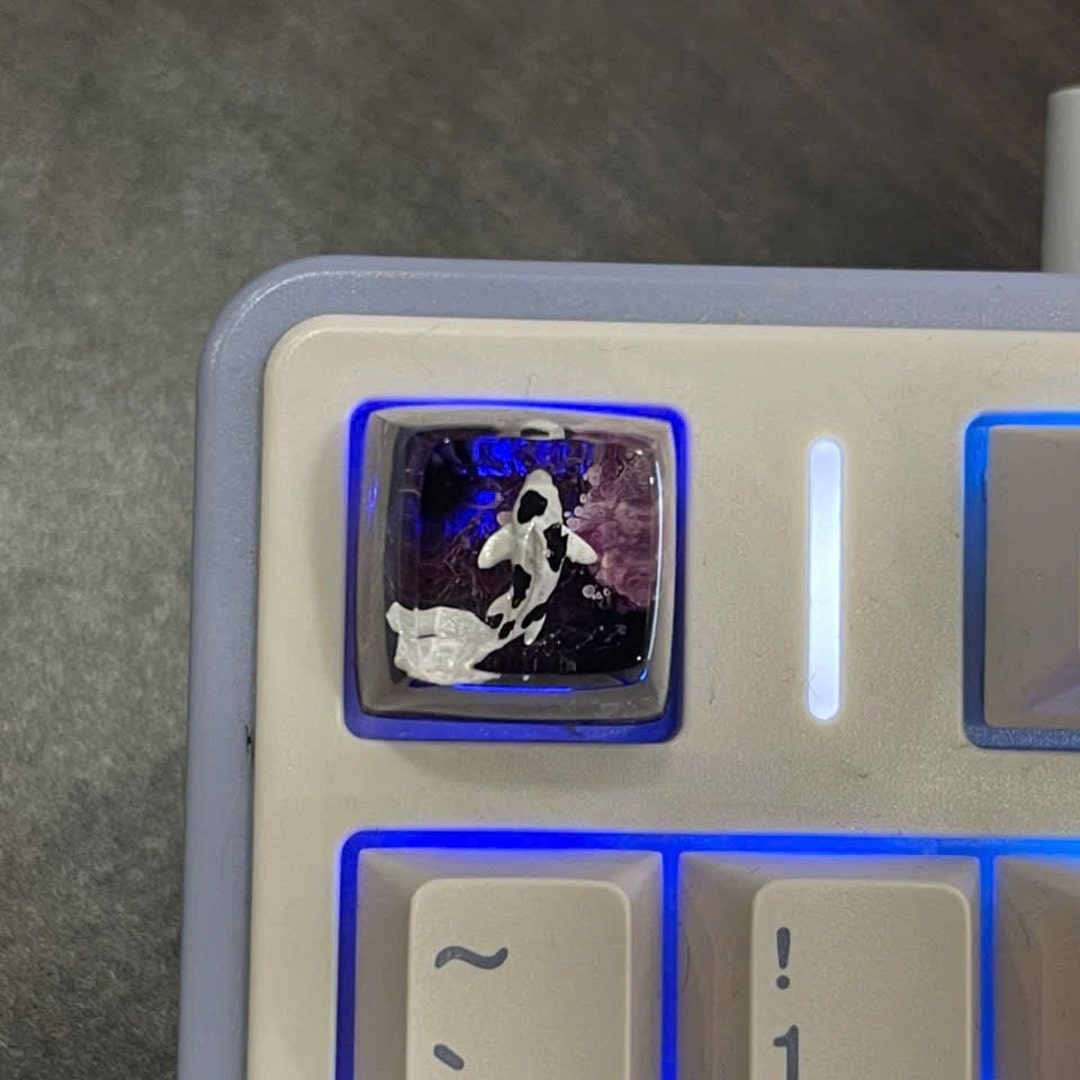 Koi Fish Keycap Japanese Koi Fish Keycap Keycap Set Esc Keycap Artisan ...