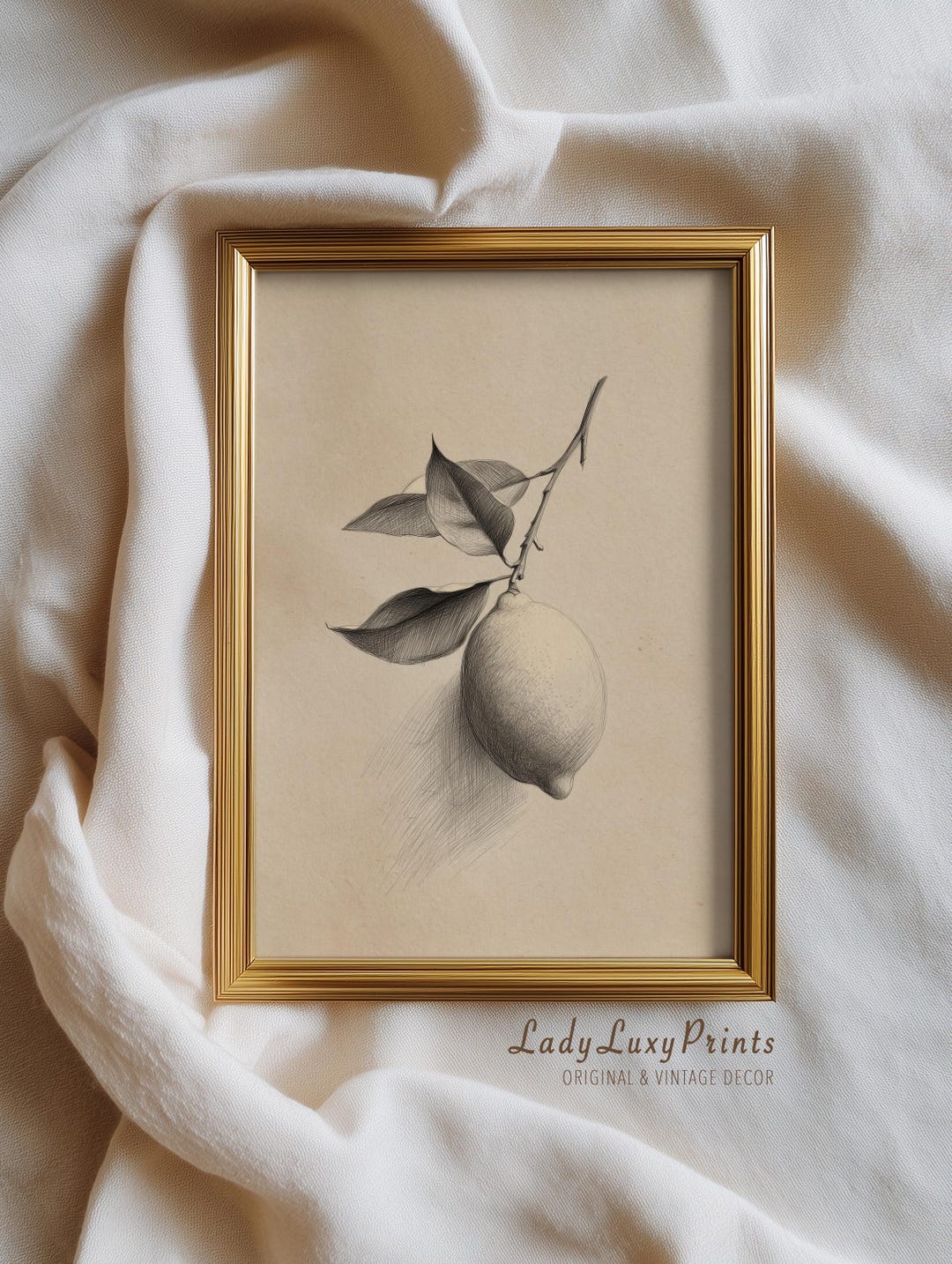Minimalist Lemon Pencil Drawing – Vintage Fruit Botanical Sketch ...