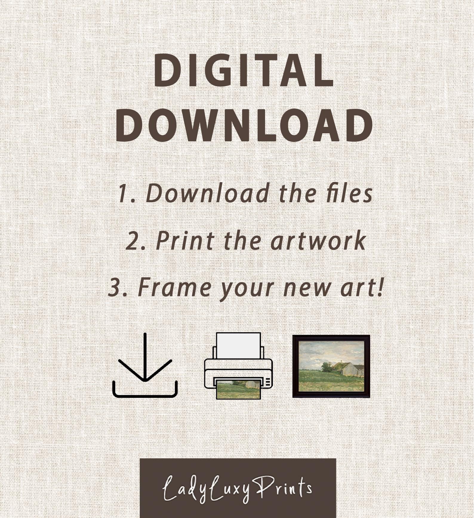 Dark Moody Art Prints, Vintage Moody Landscape Art Decor, Living Room ...