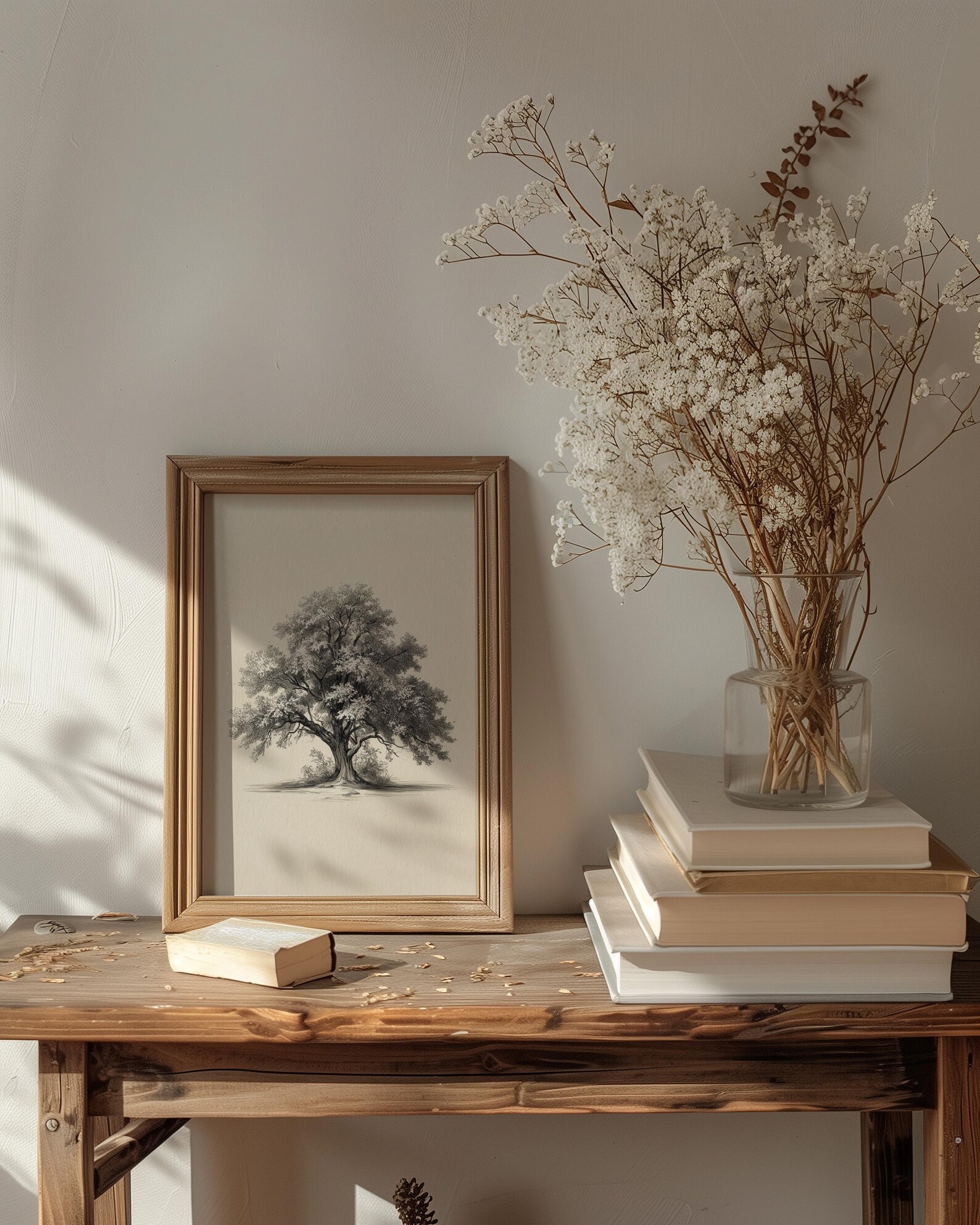 Vintage Oak Tree Sketch Print: Botanical Ink Drawing (digital Download ...