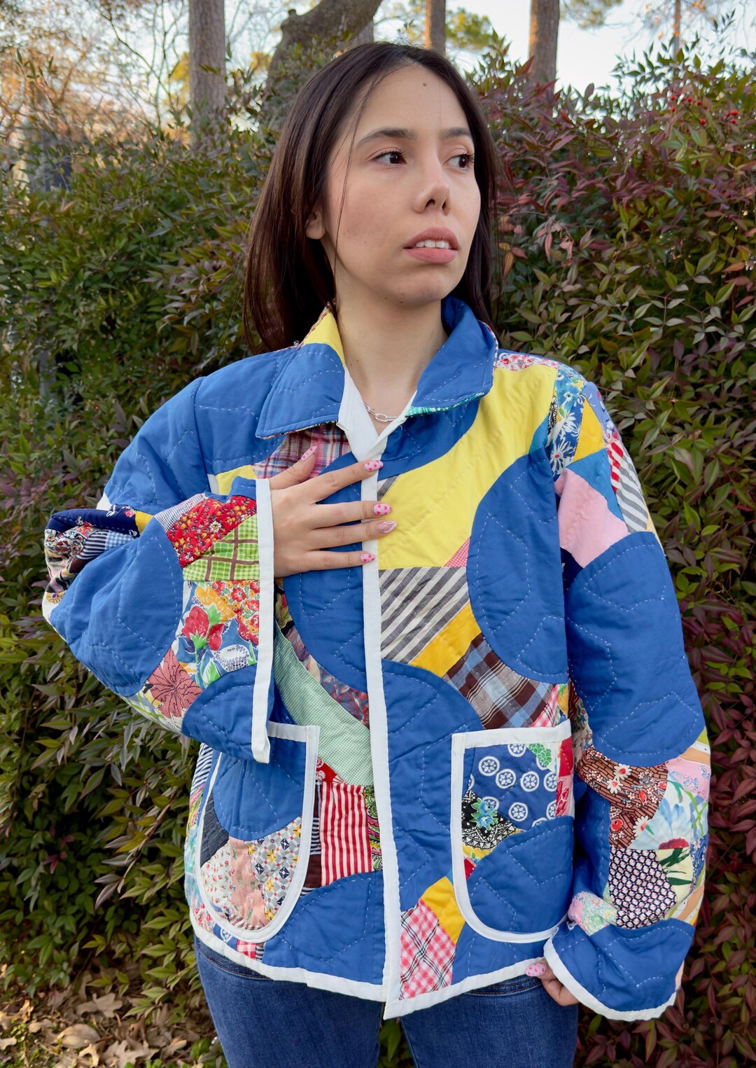 Handmade Quilt Jacket | Upcycled Texas Vintage Patchwork Coat - Etsy