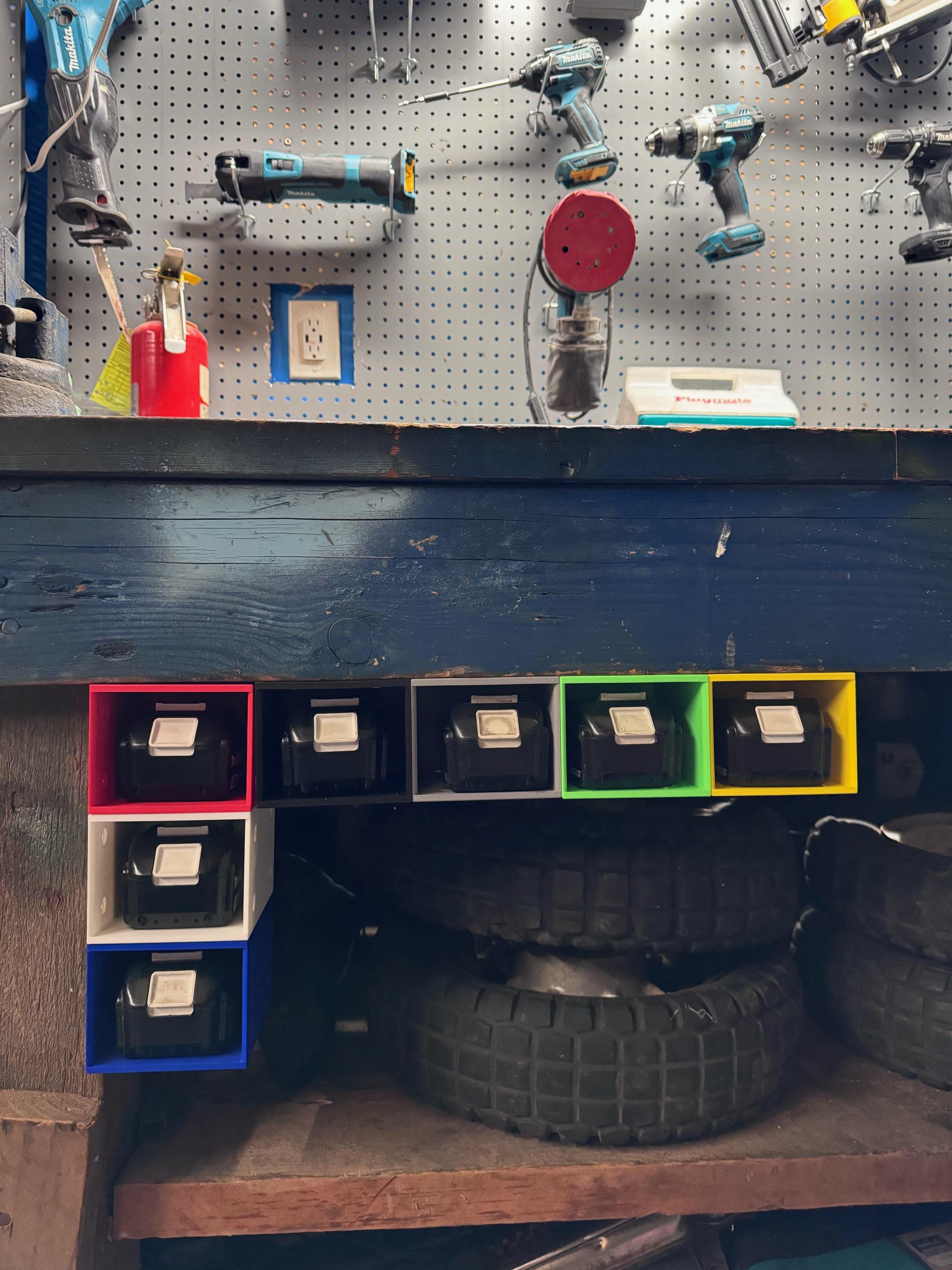 Power Tool Battery Box Garage Organization - Etsy