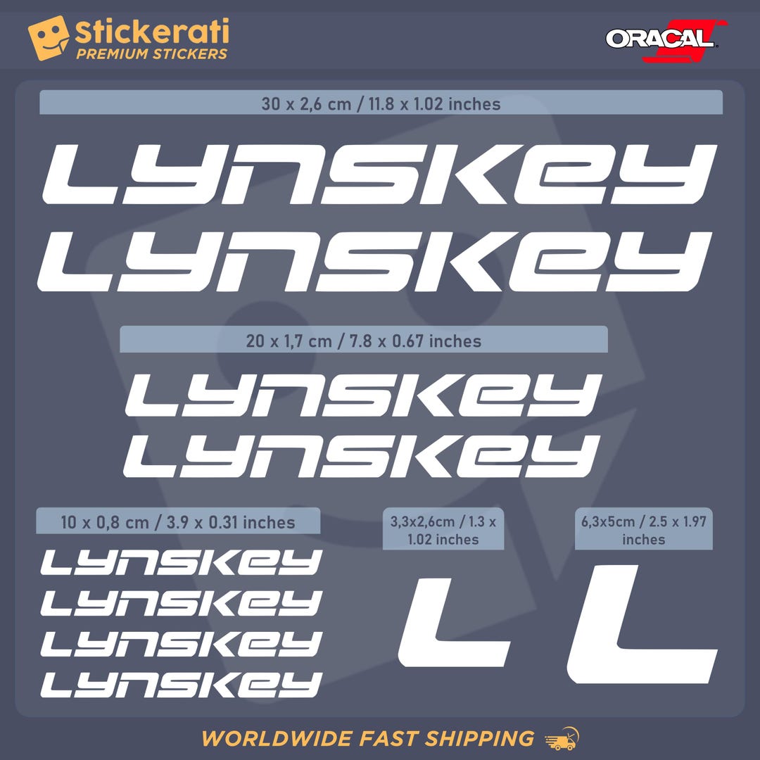 Lynskey Bikes Stickers Kit Lynksey Decals Vinyl Sticker Autocollant ...