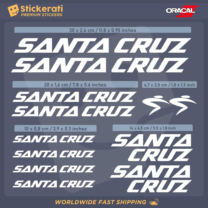 Santa Cruz Stickers - Etsy