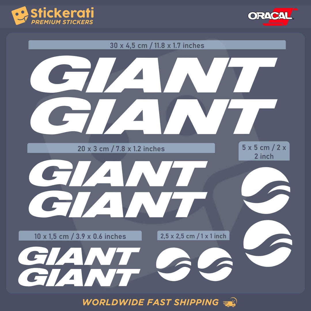 GIANT Stickers Kit Decals Vinyl Sticker Autocollant Aufkleber Mountain ...
