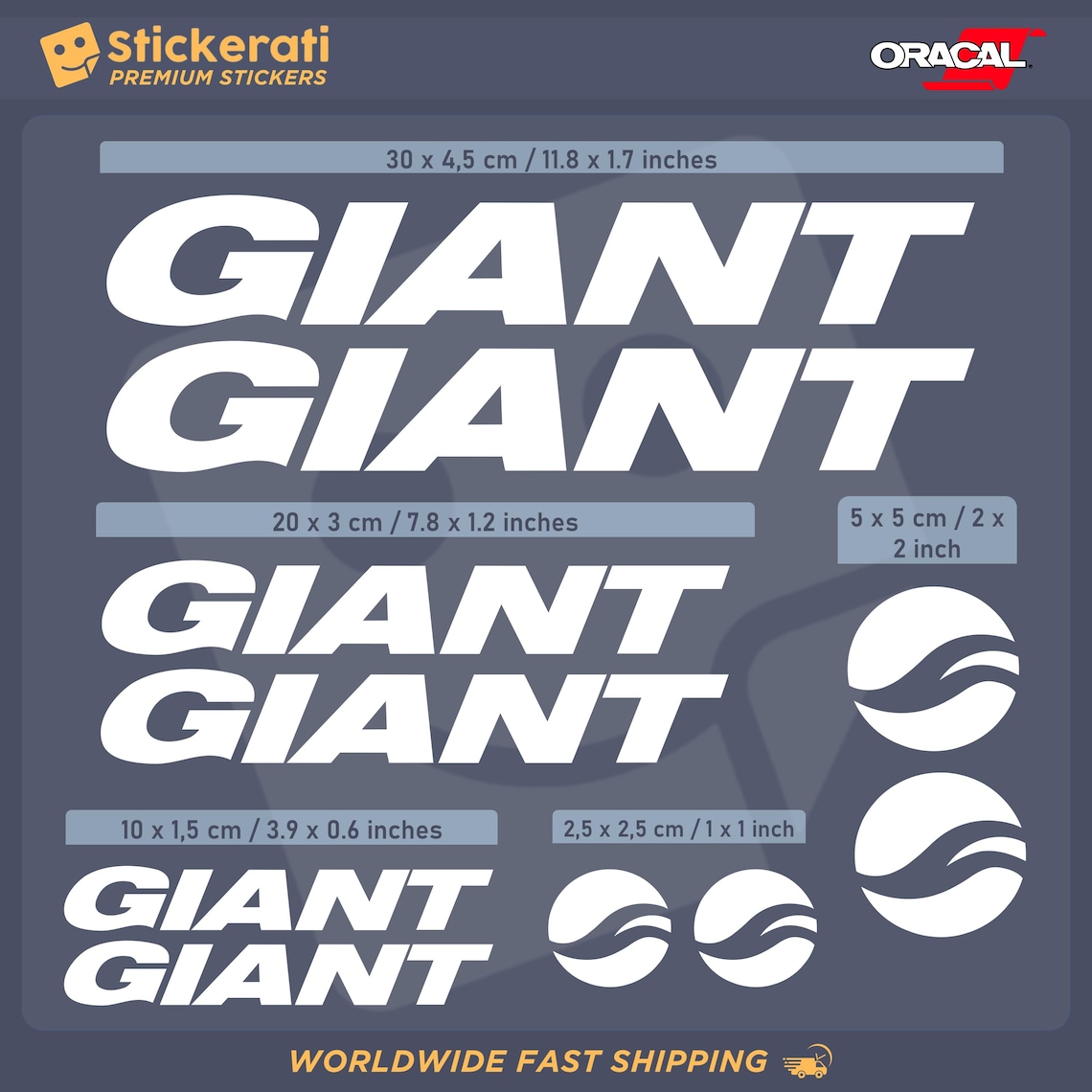 GIANT Stickers Kit Decals Vinyl Sticker Autocollant Aufkleber Mountain ...