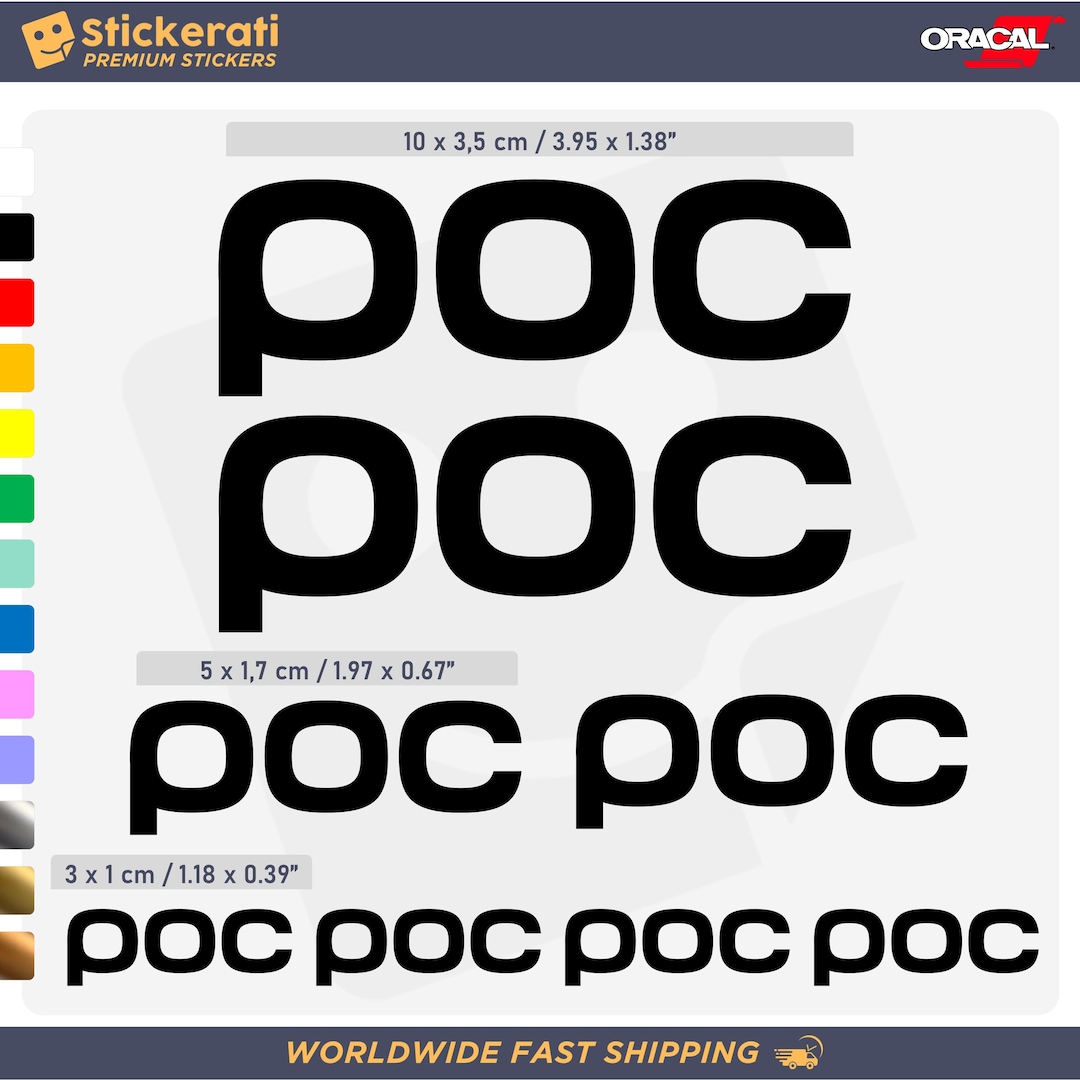 POC Stickers Logo Kit Snow Helmet Decals Vinyl Sticker Decal Car ...