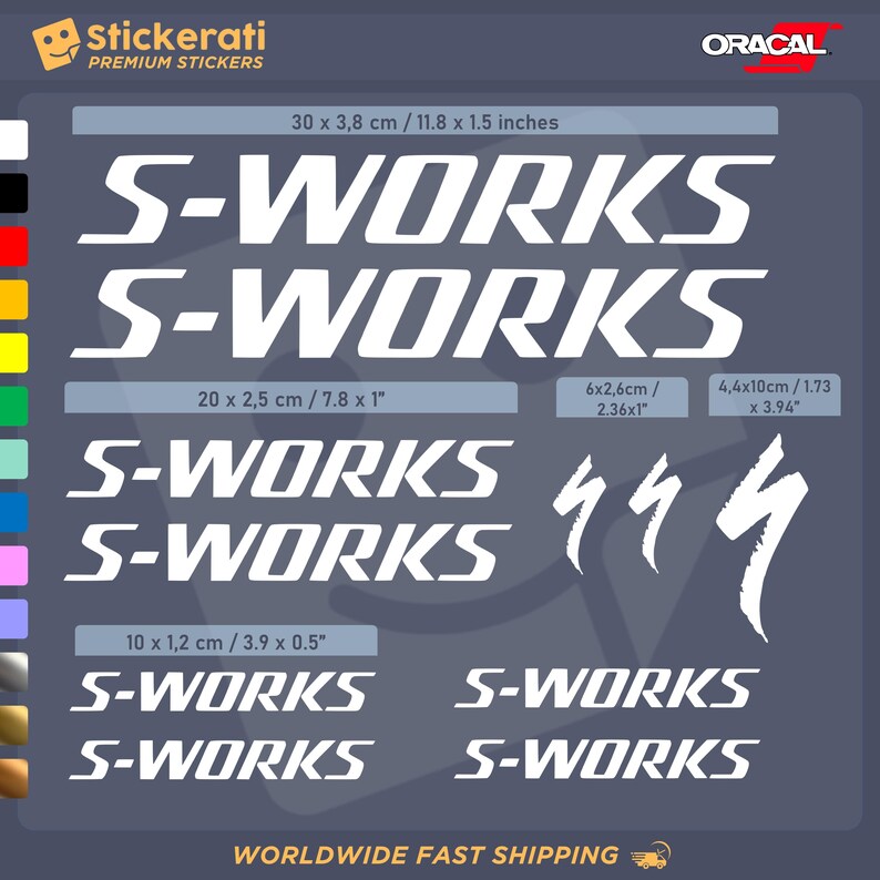 S-WORKS Decals S-works Stickers Kit Vinyl Sticker Specialized Decal ...