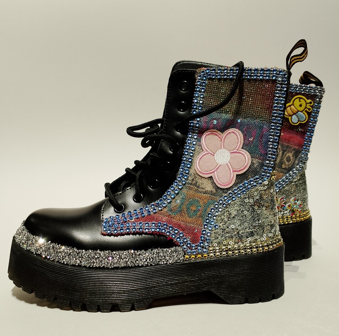 Combat Bootseu37, Unique Boots,statement Boots, Costum Boots, New ...