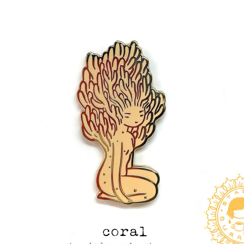 Coral Pin - Etsy