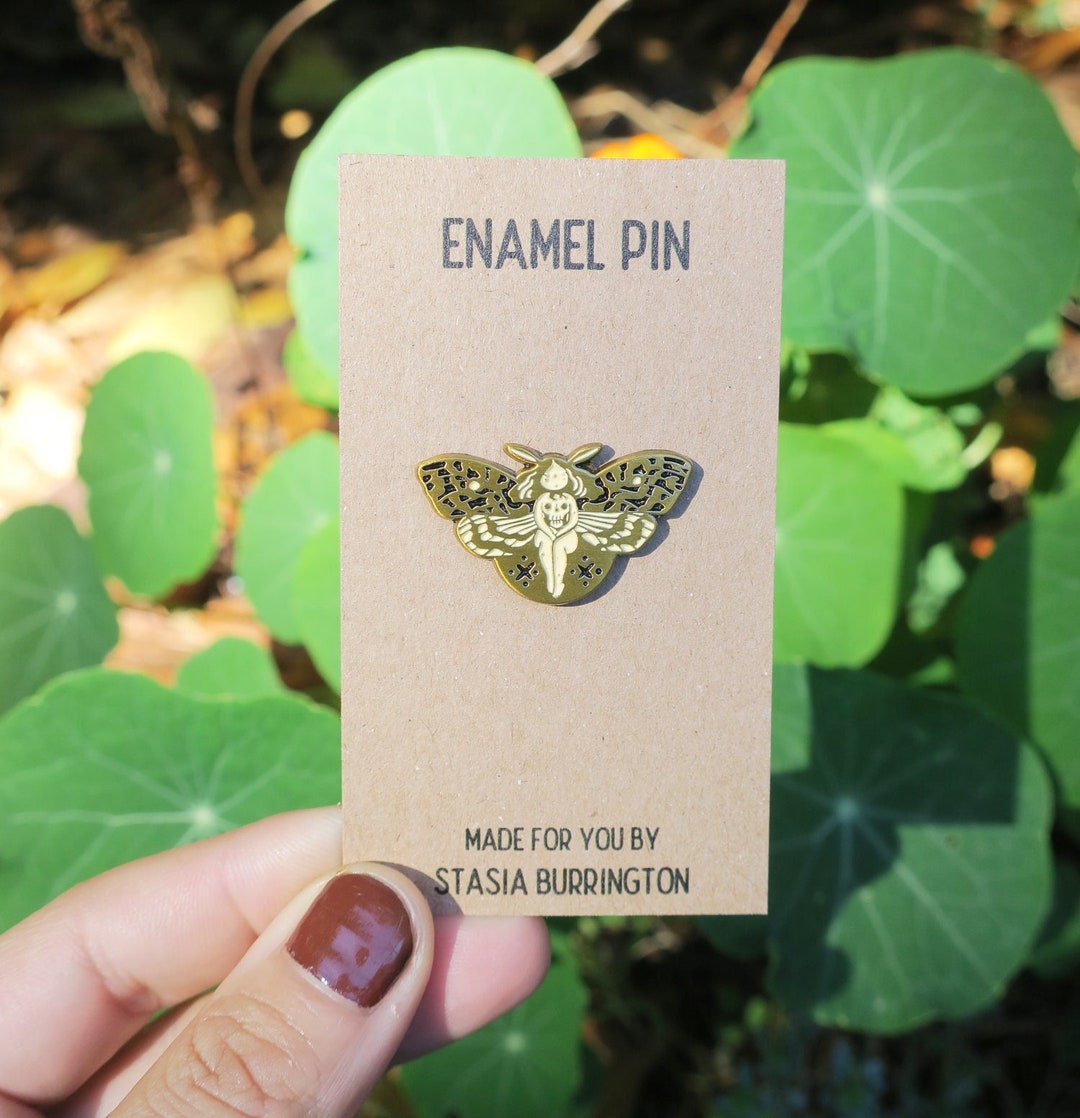 Deaths Head Hawk Moth Girl Enamel Pin - Etsy