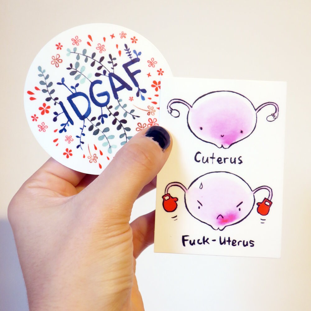 Vinyl Sticker Cuterus Fuck-uterus Feminist Uterus Art - Etsy