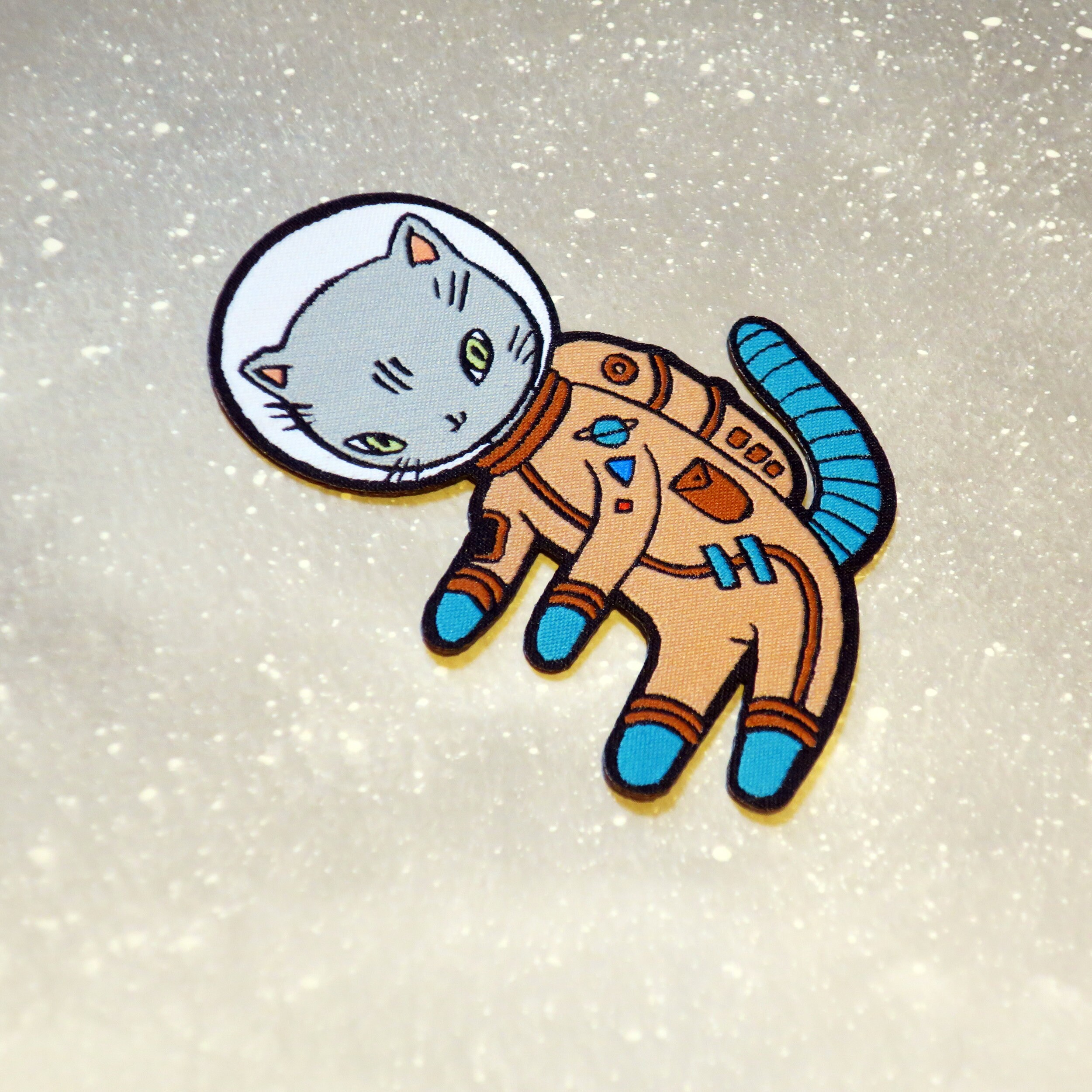 Space Kitty - Embroidered Iron on Patch - Etsy