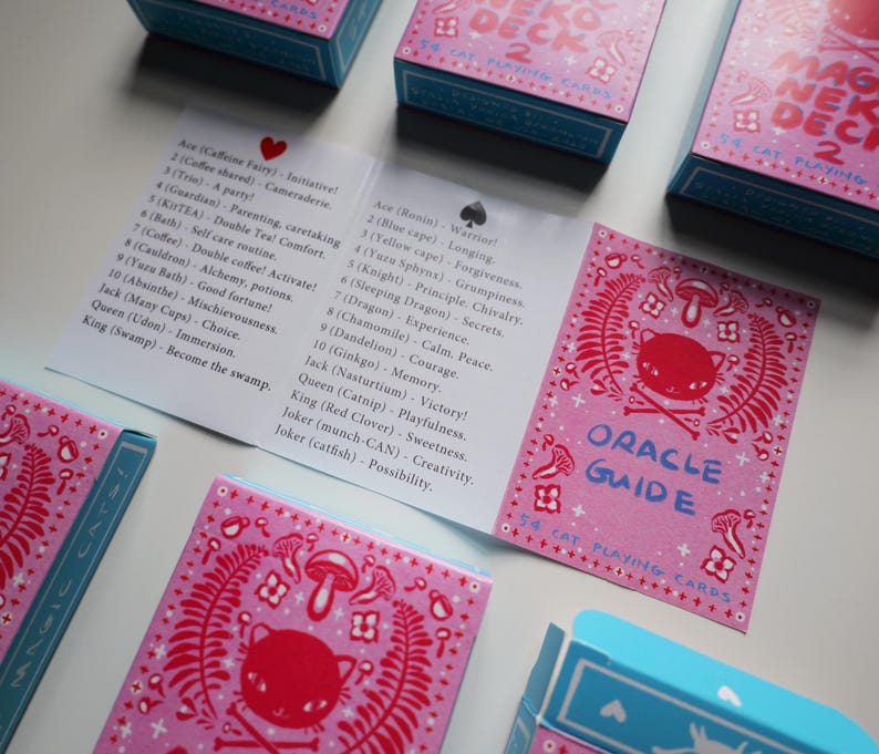 The Magic Neko Deck 2 - Playing Card and Oracle Deck - Etsy