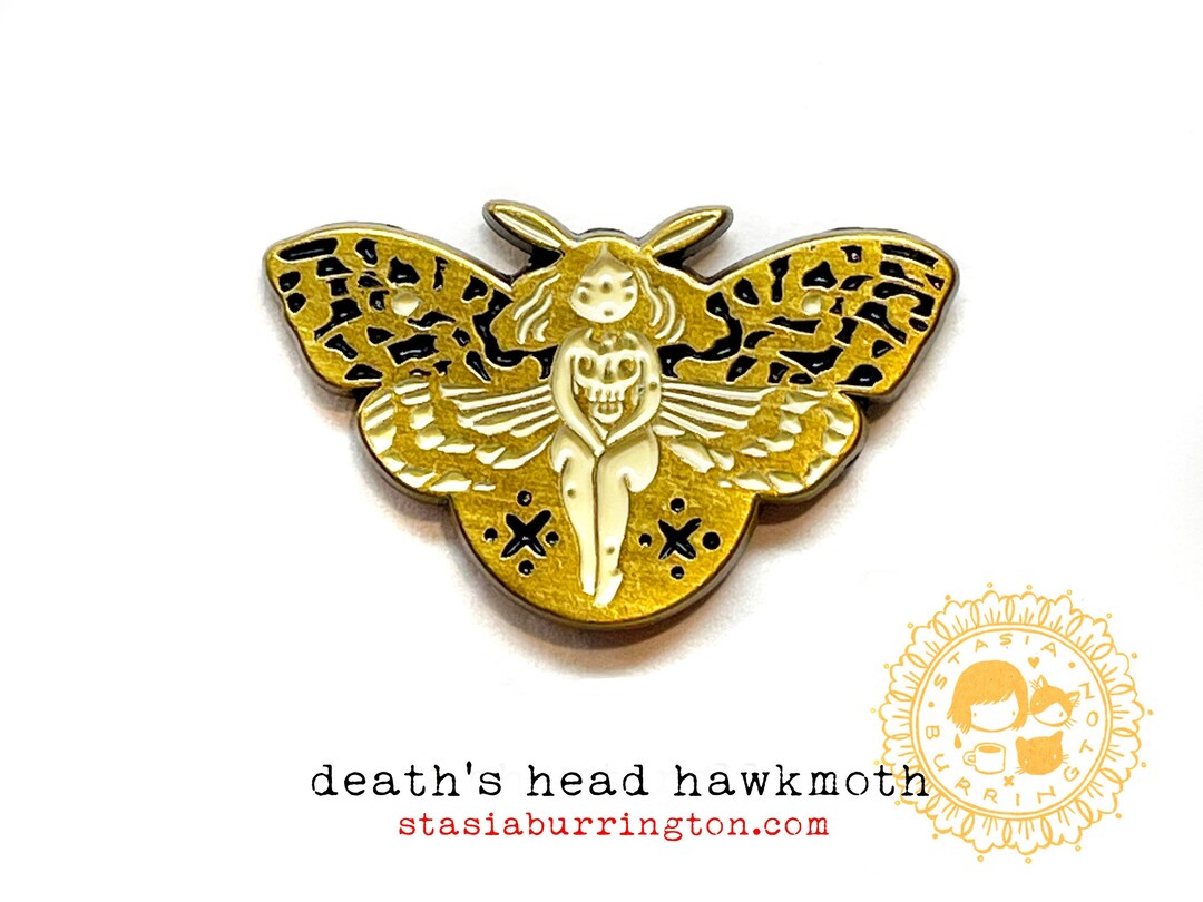 Deaths Head Hawk Moth Girl Enamel Pin - Etsy