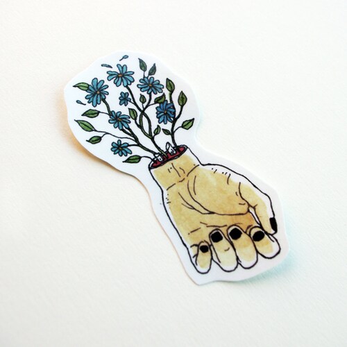 Amputee Sticker Hand Cut Drawing - Etsy