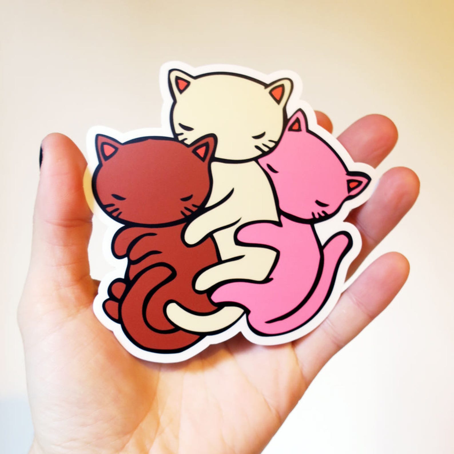 Vinyl Sticker Neapolitan Cat Spoon - Etsy