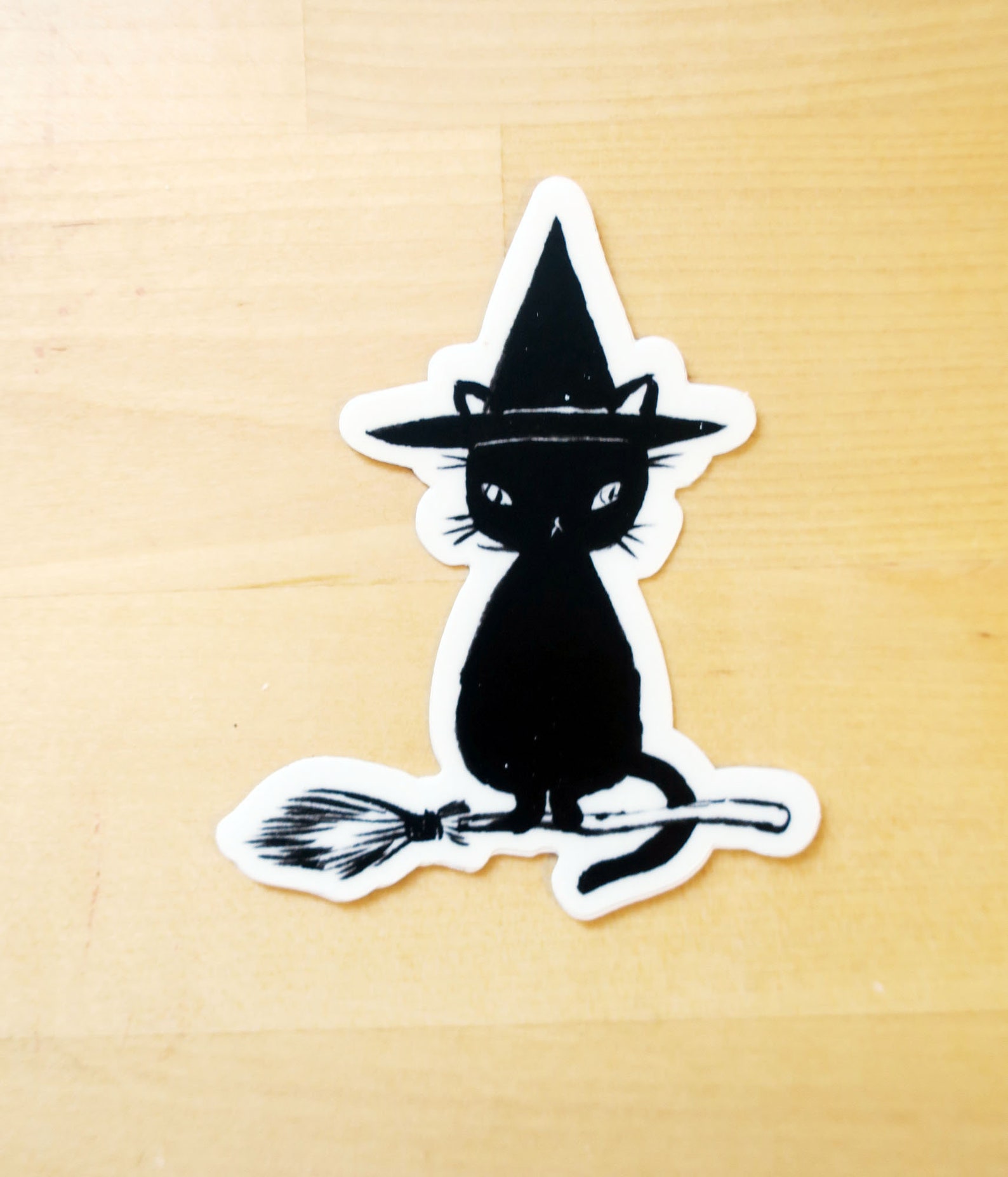 Sticker Witch Cat | Etsy
