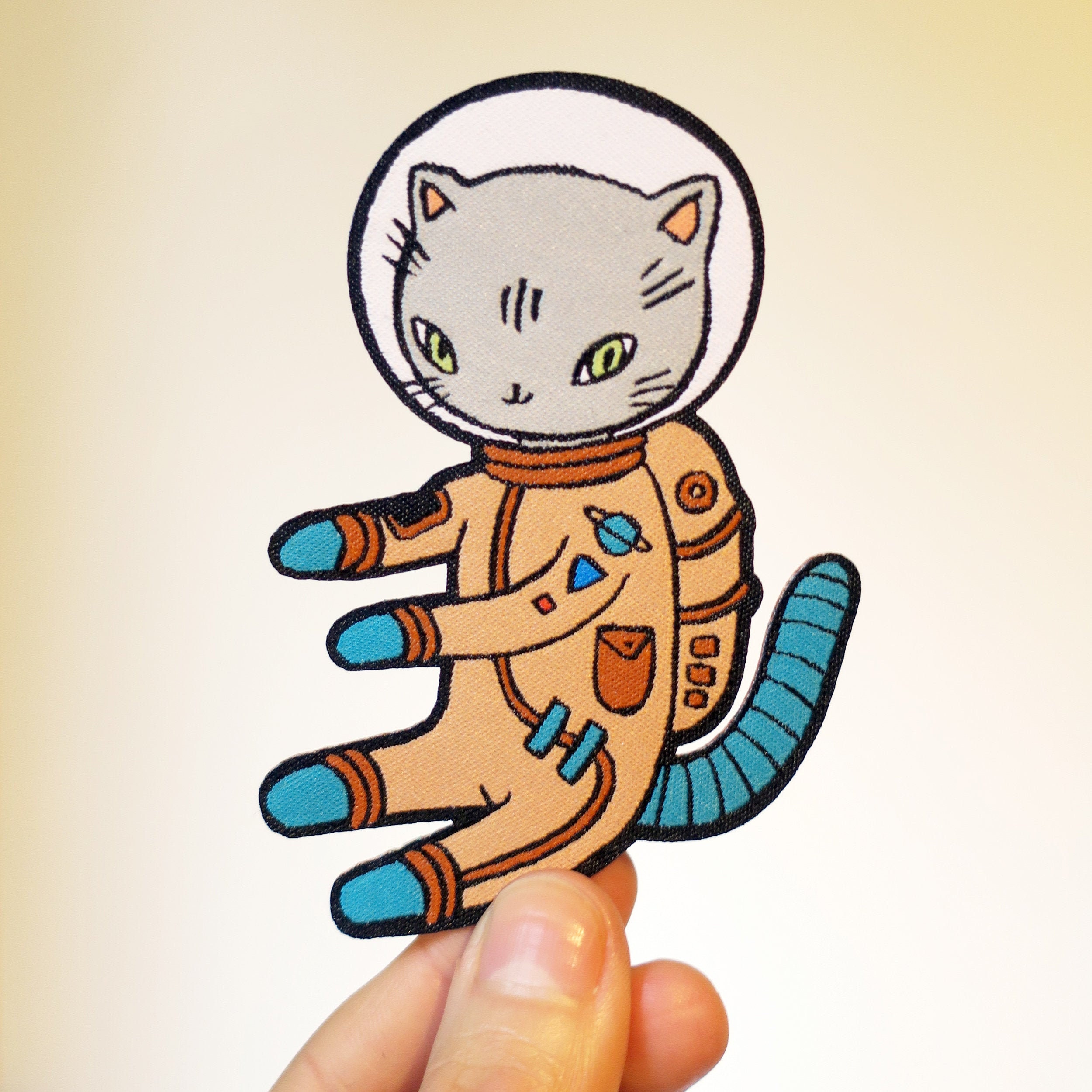Space Kitty - Embroidered Iron on Patch - Etsy