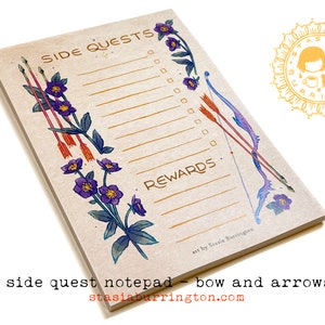 Side Quest Notepads - Action Adventure Fantasy to Do Lists - Etsy
