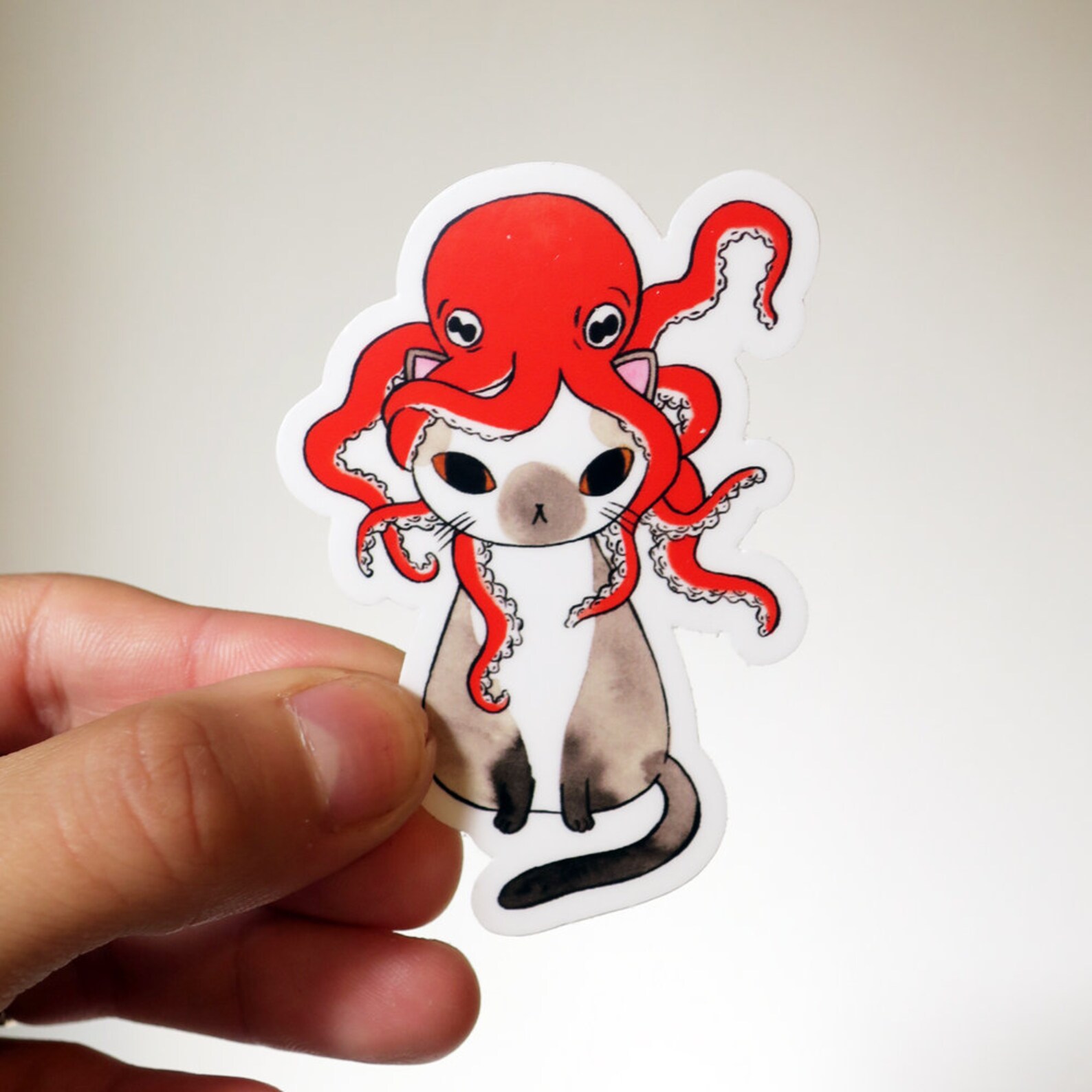 Vinyl Sticker Octopus Cat Octopussy | Etsy