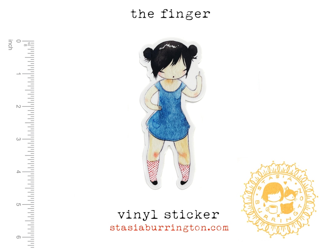 Rude Sticker the Finger Cheeky Inappropriate Pissed off - Etsy