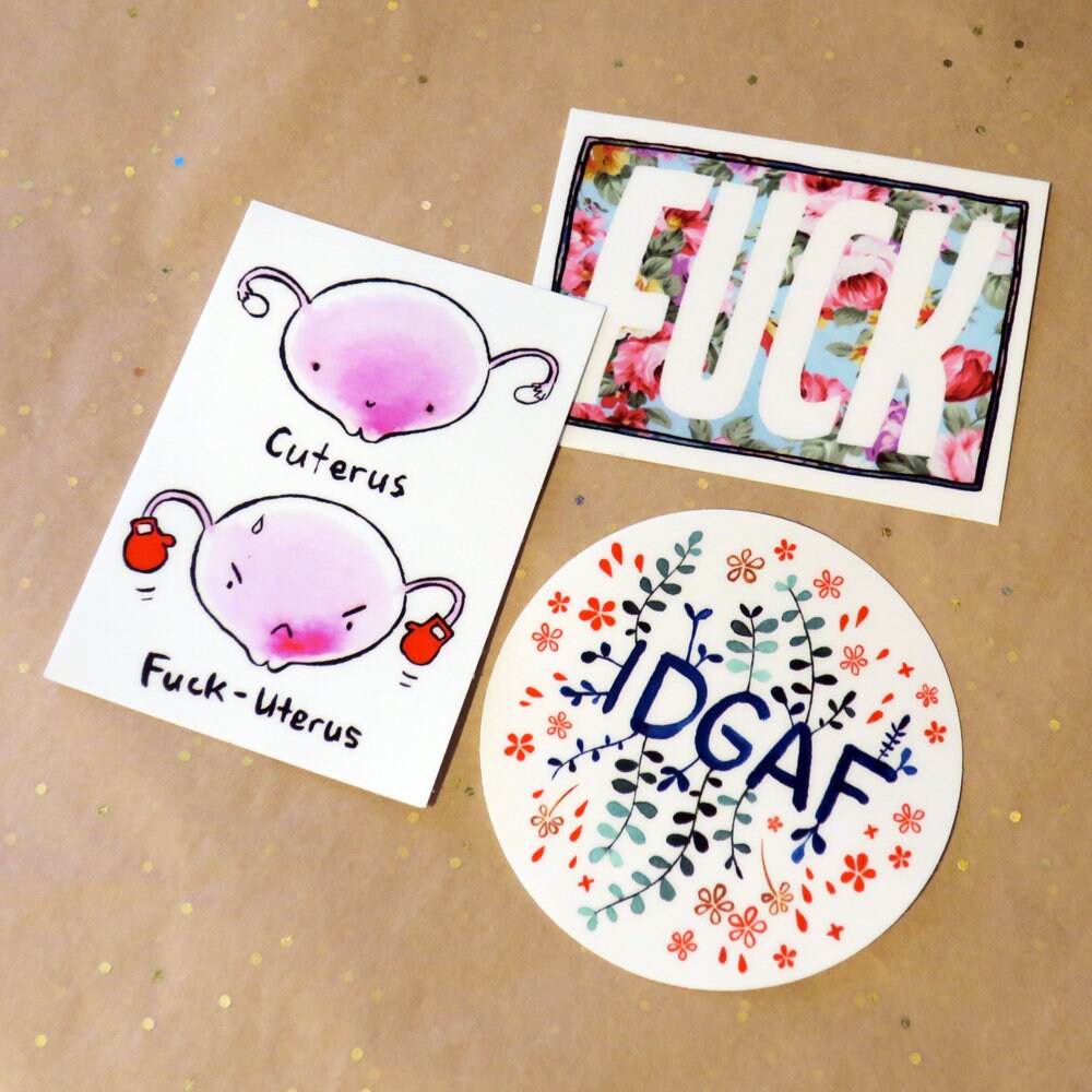 Vinyl Sticker Cuterus Fuck-uterus Feminist Uterus Art - Etsy