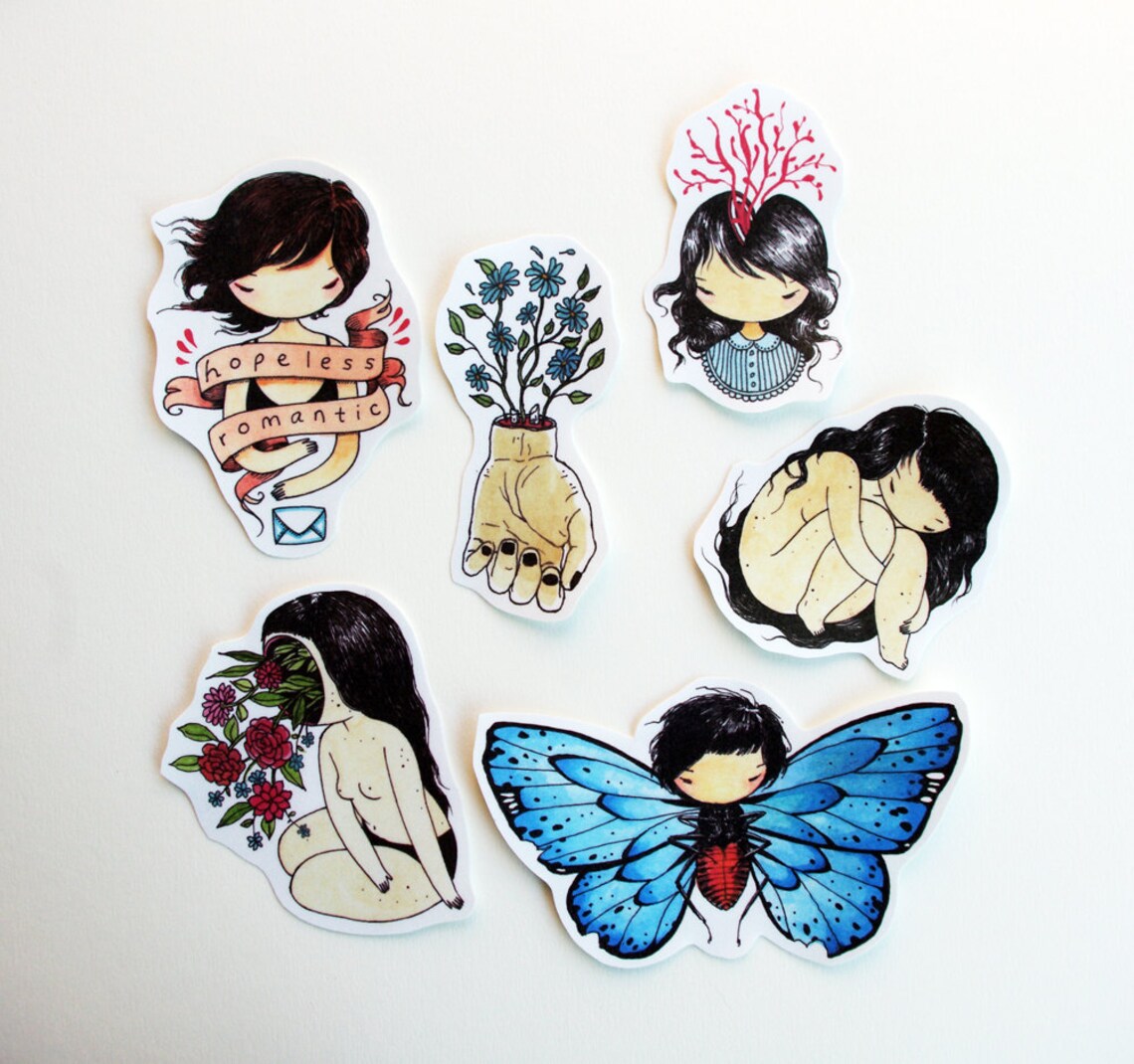 Amputee Sticker Hand Cut Drawing | Etsy