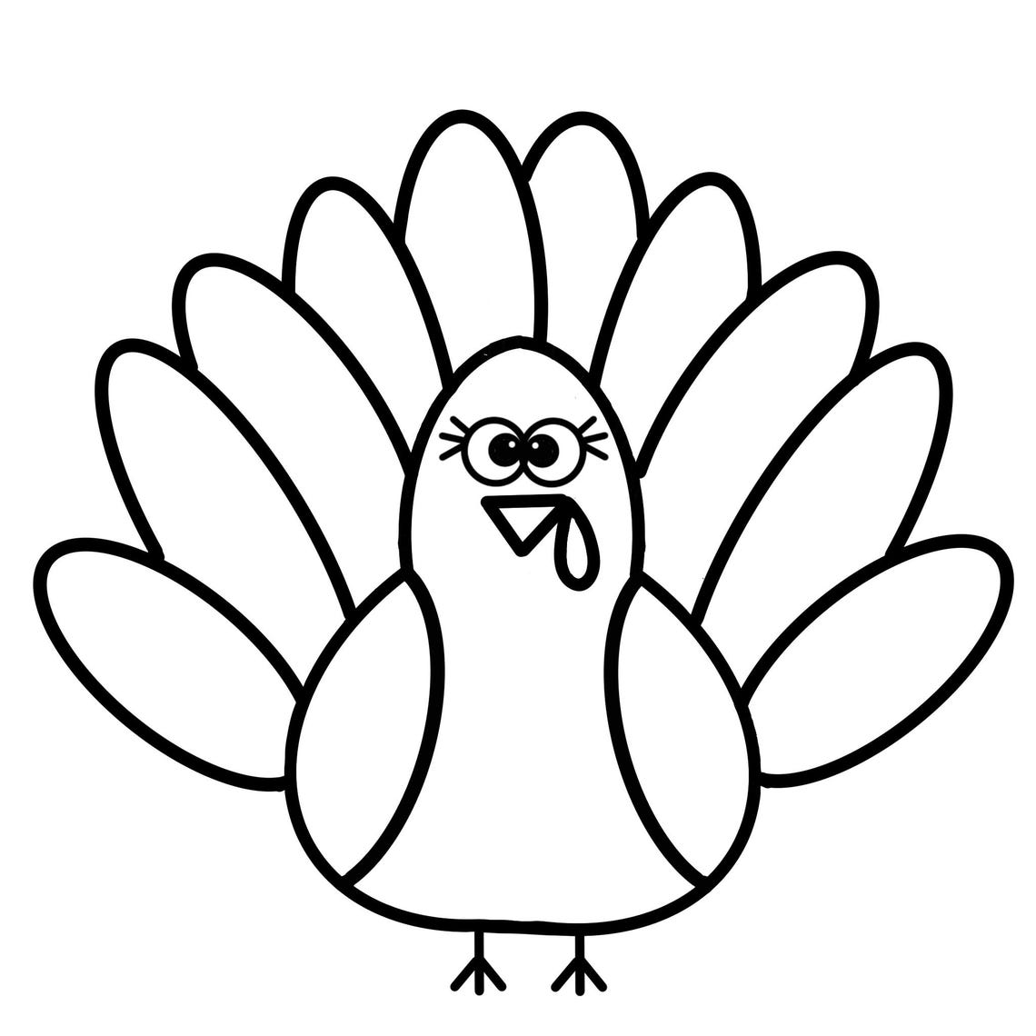 Turkey Clipart Black and White and Color PNG, SVG Cricut Classroom ...