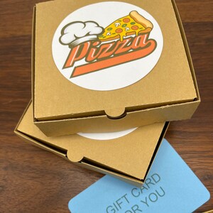 Mini Pizza Box Gift Card Holder, Customizable Birthday Money, Stocking ...