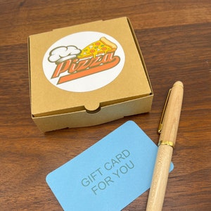 Mini Pizza Box Gift Card Holder, Customizable for Birthday Dough ...