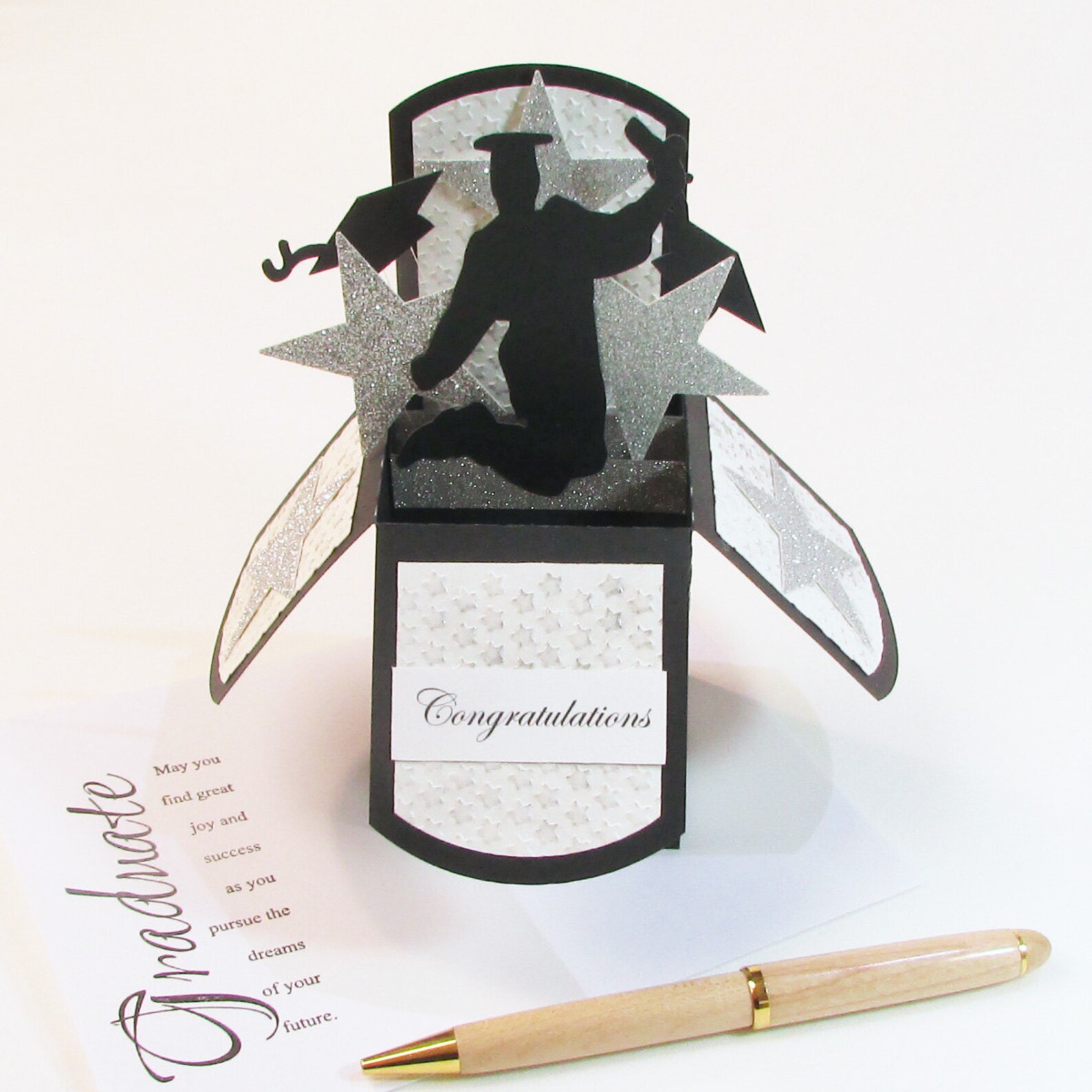 Graduation Pop up Card Graduation Gift Card Holder High | Etsy