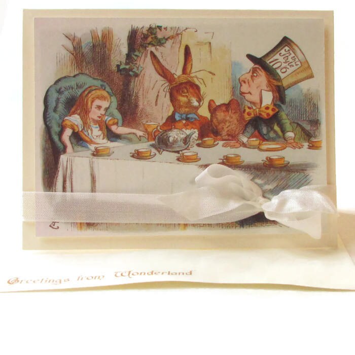 Handmade Alice in Wonderland Unbirthday Card, 3D Tea Party Greeting - Etsy