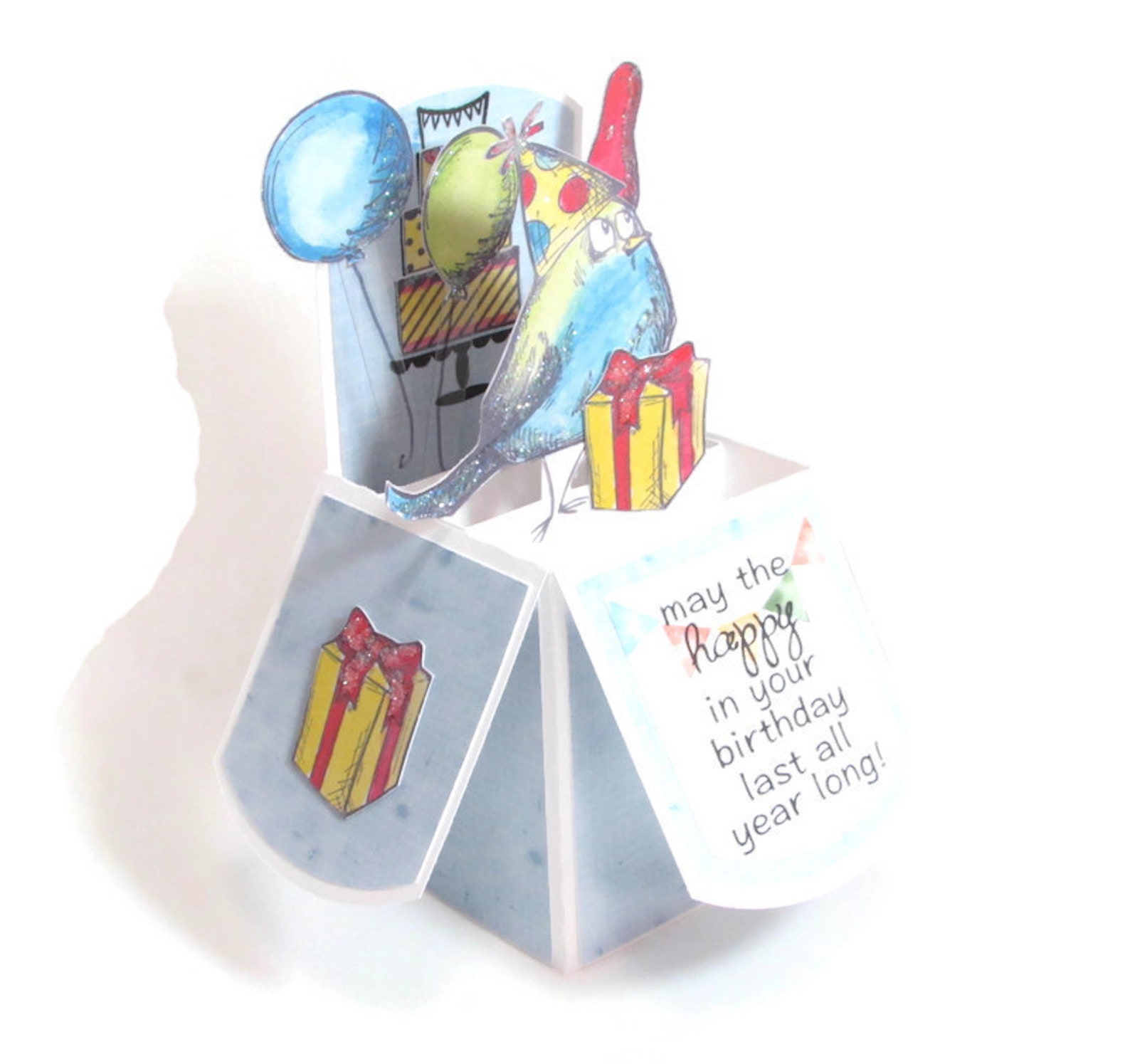 Happy Birthday Card Pop Up Birthday Card Personalized | Etsy